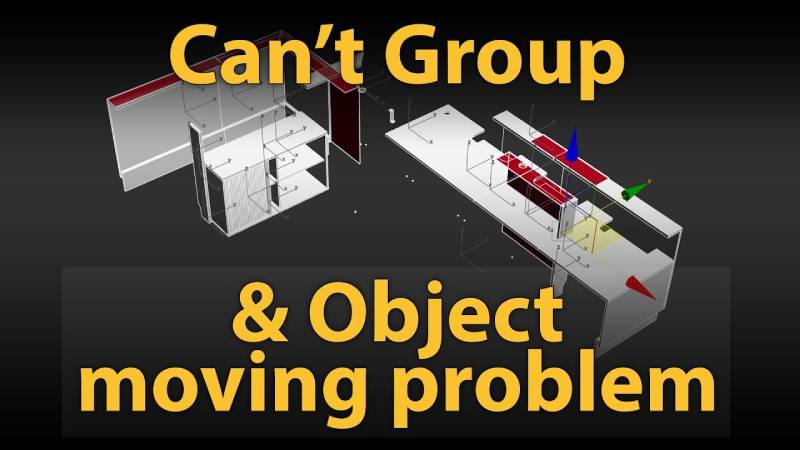Can't Group & Object moving problem in 3dsMax | How to fix it - ArchvizHow