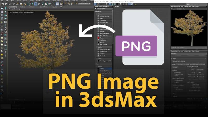 How To Create Transparent Material From PNG Image In 3dsMax - ArchvizHow