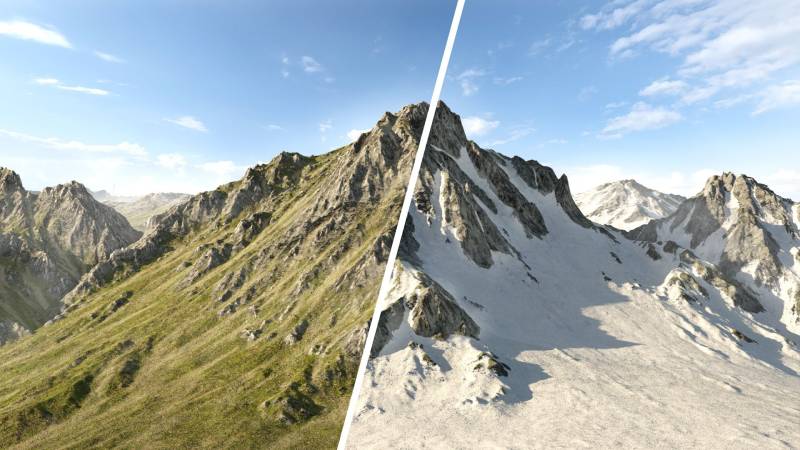 How To Create Mountains with Custom Materials - ArchvizHow